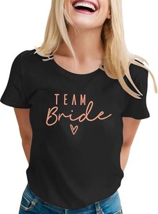 Generic Chemises d&eacute;contract&eacute;es pour femme pour enterrement de vie de jeune fille, T-shirts tendance 2025, coupe ample, haut athl&eacute;tique, pour sortir, col rond,