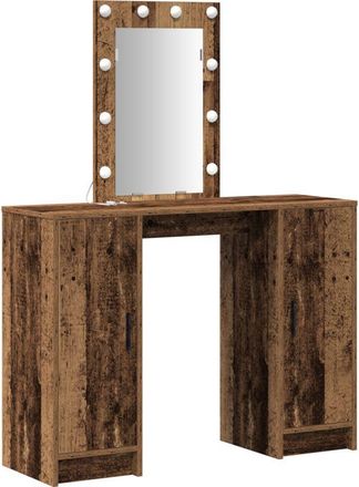 vidaXL Schminktisch mit Speicher Braun 102 x 33 x 135 cm Holzwerkstoff Vidaxl