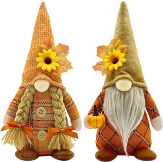 Generic Thanksgiving Gnome Dekoration, Sonnenblume Puppe mit Ahornbl&auml;ttern f&uuml;r Festival - Gesichtslose dekorative Puppe, handgemachte Herbstdekorationen ohne 