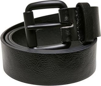 Urban Classics Ceinture décontractée en Cuir synthétique, Noir, L/XL Mixte