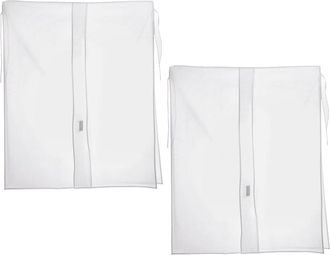 Happyyami 2 St&uuml;ck Peva Kleiderst&auml;nderabdeckungen Transparent Rei&szlig;fest mit Befestigungsseilen Kleiderschutz H&uuml;llen f&uuml;r Kleiderst&auml;nder und Schr&auml;nke