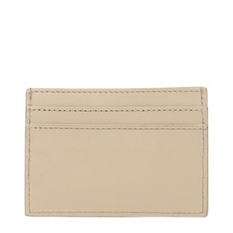 Versace Leather Card Case - Beige