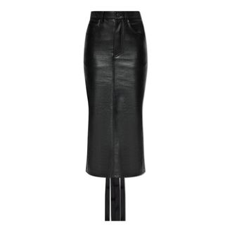 Balenciaga Lederrock - - Skirts - Damen - Schwarzk - XS
