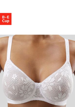 Nuance T-Shirt-BH NUANCE, Damen, Gr. 100, Cup B, wei&szlig;, Spitze, Obermaterial: 80% Polyamid, 20% Elasthan, BHs T-Shirt-BH, mit B&uuml;gel, mit nahtlosen Cups aus gl