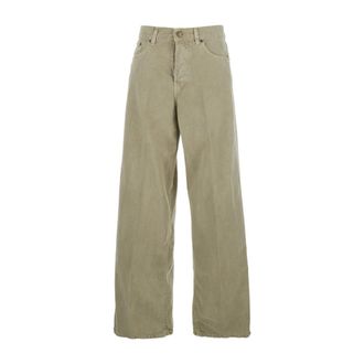 Haikure Weite Jeans aus Baumwolle und Leinen - - Jeans - Damen - Gr&uuml;n - W29