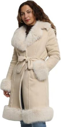 La Modeuse Manteau en suédine et fausse fourrure Afghan