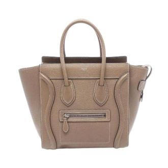 Celine Pre-owned Luggage Micro Shopper Sac &agrave; main en cuir - Femme - Pre-owned - Brun - Taille: ONE Size