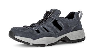Gabor Slip-On Sneaker PIUS GABOR, Herren, Gr. 11 (46), blau, Textil, Veloursleder, Schuhe, Slipper, Halbschuh, Freizeitschuh, in Komfortweite G
