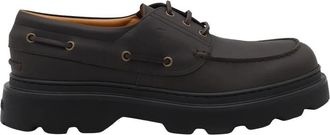 Tod's Classic Moccasin-Style Brown Flat Shoes With Sole - Gr. 8_5 - in Schwarz