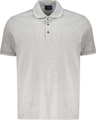 Paul & Shark Homme, Tops, Gris, Taille: XL Polo en coton &agrave; manches courtes