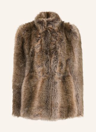 Frankie Shop Kunstfell-Jacke Denia beige