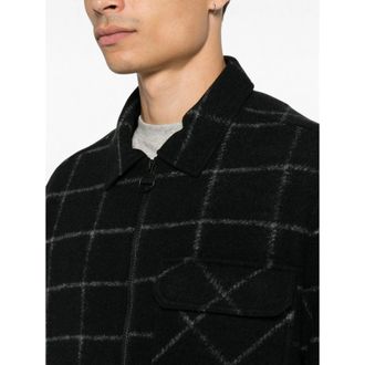Barbour Check Pattern Shirt Jacket - Black