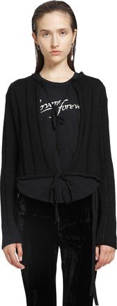 Ann Demeulemeester Jacklin Brushed Rib Cropped Cardigan