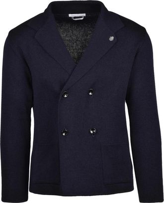 Daniele Alessandrini Homme, Vestes, Bleu, Taille: L Blazer en Maille