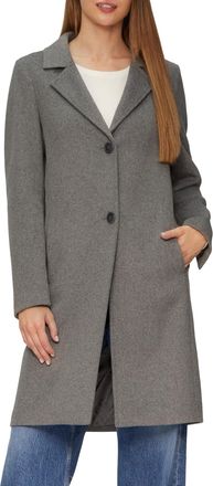 s.Oliver Weicher Wollmantel mit Reverskragen