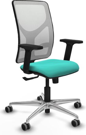 Piqueras y Crespo Telearbeitsstuhl mit 2D-Armlehnen, h&ouml;henverstellbare Lendenwirbelst&uuml;tze, ausgestattet mit 3 Positionen und Schneidschaum, mit Rollen von 65 mm, Parket