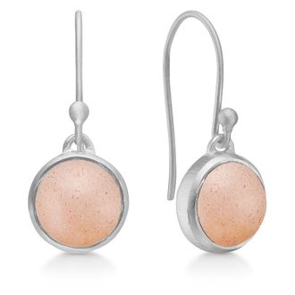 Frk. Lisberg Femme, Accessoires, Gris, Taille: ONE Size Boucles doreilles en argent avec pierre de lune