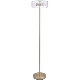 Vente-Unique Lampadaire en verre et laiton dor&eacute; - D.30 x H.145 cm- LACAYA