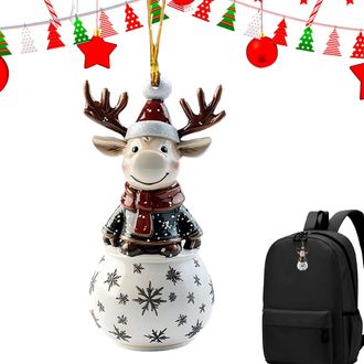 Generico Weihnachtsbaum-Anhänger, Weihnachtsdekoration, flache Anhänger, Cartoon-Farben, Dekoration, Schlüsselanhänger, Partyzubehör, Urlaubsanhänger