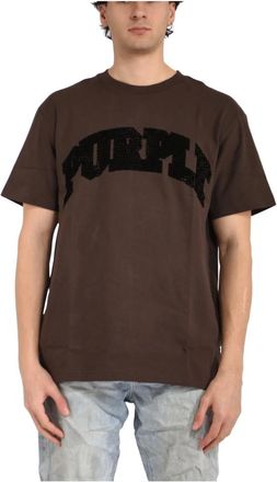 Purple Homme, Tops, Brun, Taille: XL Textured Jersey T-Shirt