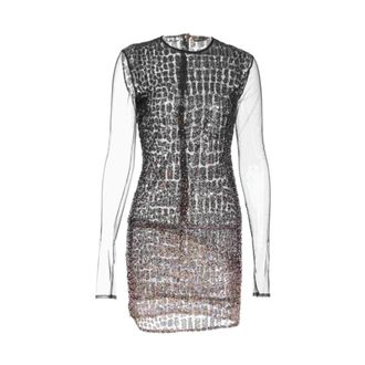Just Cavalli Robe Graphique Lumineuse - Femme - Robes - Noir - Taille: 38 FR