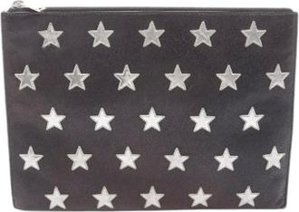 Saint Laurent Sac pochette Paris Pre-owned en cuir - Femme - Pre-owned - Noir - Taille: ONE Size