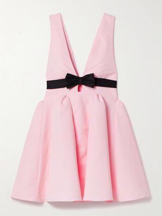 Kika Vargas Charlize Minikleid Aus Webstoff Mit Schleife - Pink
