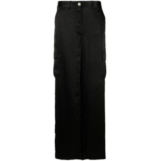 Theory Cargo Hose aus strukturiertem Satin - - Trousers - Damen - Schwarzk - 3XS