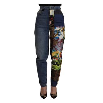 Dolce & Gabbana Luxuri&ouml;se Patchwork Jacquard Denim Jeans - - Jeans - Damen - Mehrfarbig - 2XS