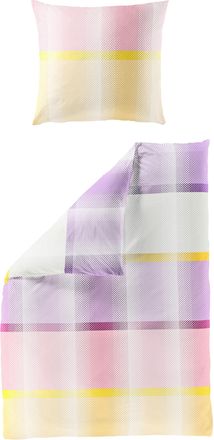 BIERBAUM Bettw&auml;sche 4121, Mako-Satin, 100% Baumwolle, Designed in Germany, bunt 90, 135x200 + 80x80 cm, mit Rei&szlig;verschluss, 1 Bettbezug und 1 Kissenbezug