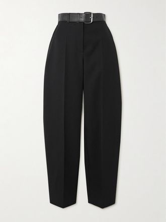 Alexander Wang Pantalon Fuselé En Laine À Plis Et À Ceinture - Noir