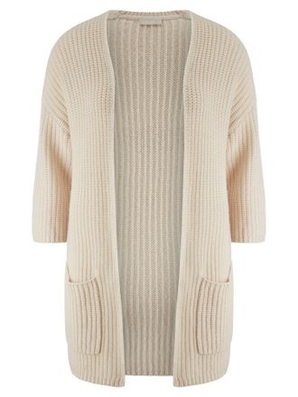 Peter Hahn Strickjacke 3/4-Arm aus Schurwolle und Kaschmi Peter Hahn beige