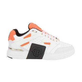 Philipp Plein Leder Lo-Top Sneakers - - Shoes - Herren - Wei&szlig; - 43 EU