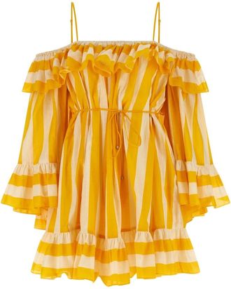 Zimmermann Femme, Robes, Jaune, Taille: 40 FR Daylight Stripe Mini Dress
