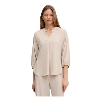 Joseph Ribkoff Boxy Top mit Mandarin-Kragen - - Blouses & Shirts - Damen - Beige - S