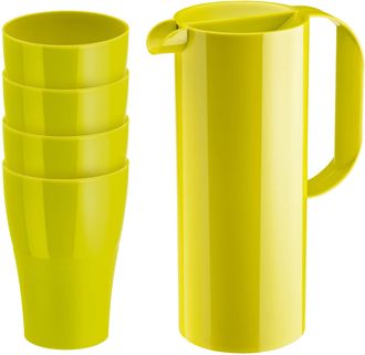 Koziol Rio & Roy Kanne 1,35 Liter und 4 Becher je 400 ml grün