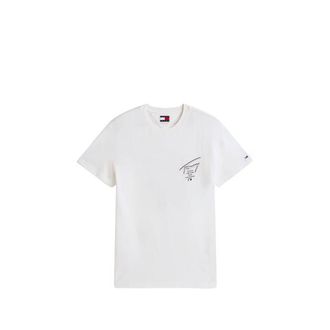 Tommy Hilfiger Jersey T -Shirt mit Signature -Logo auf der Rückseite