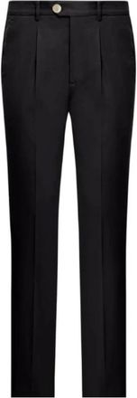 Brunello Cucinelli Homme, Pantalons, Noir, Taille: XL Pleated Pantalons