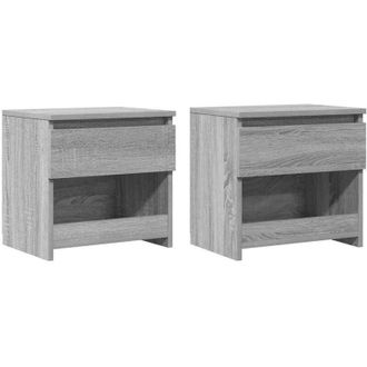 vidaXL Tables de chevet 2 pcs Sonoma gris 40x30x39cm Bois ding&eacute;nierie Vidaxl