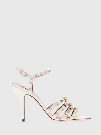 Valentino Garavani Sandales Rockstud &agrave; talons hauts en cuir de veau