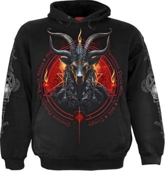 Spiral Baphomet Homme Sweat-Shirt &agrave; Capuche Noir L 100% Coton Regular/Coupe Standard
