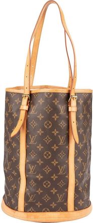 Louis Vuitton Crossbody Bags - Louis Vuitton Canvas Monogram Bucket Bag GM Should - Gr. unisize - in Braun - f&uuml;r Damen