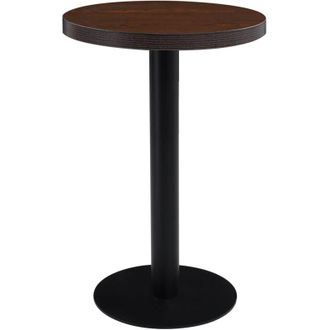 vidaXL Table de bistro Marron foncé 50 cm mdf