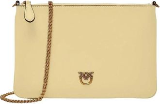 Pinko Pinko, Femme, Sacs, Jaune, Taille: ONE Size Flat Love Bag Simply