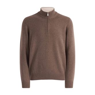 Gran Sasso Lupo Halb-Zip Pullover - - Sweatshirts & Hoodies - Herren - Braun - L