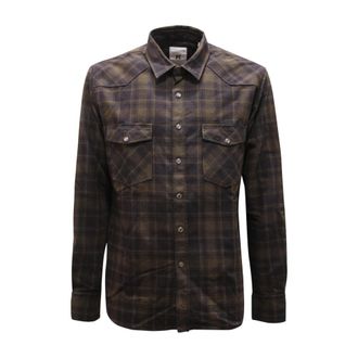 PT01 Italienisches Milit&auml;rstil Hemd - - Shirts - Herren - Gr&uuml;n - L
