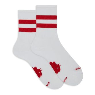 Gallo Gallo, unisex, Sous-vêtements, Multicolore, Taille: M Chaussettes courtes en tissu éponge de coton blanc unisexe avec rayures de couleur contrastante