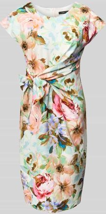 Swing Knielanges Cocktailkleid mit Knotendetail