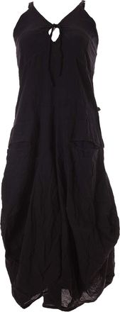 vishes Alternative Bekleidung - Lagenlook Ballonkleid mit verstellbaren Tr&auml;gern schwarz 34-36