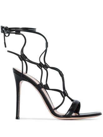 Gianvito Rossi Sandalen aus Leder 105mm - Schwarz